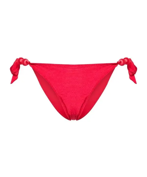 Cult Gaia Euphrasia Beaded Bikini Bottoms - Red