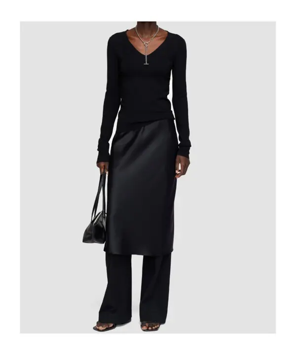 JOSEPH Silk Stretch V-neck Pullover