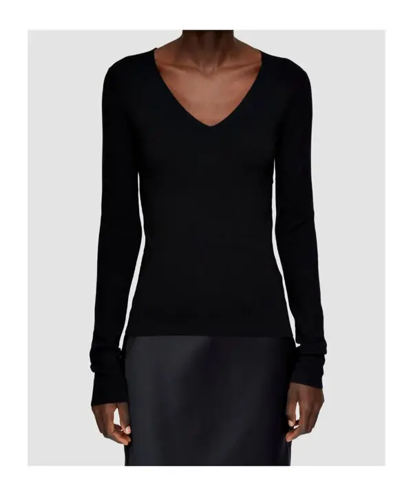 JOSEPH Silk Stretch V-neck Pullover