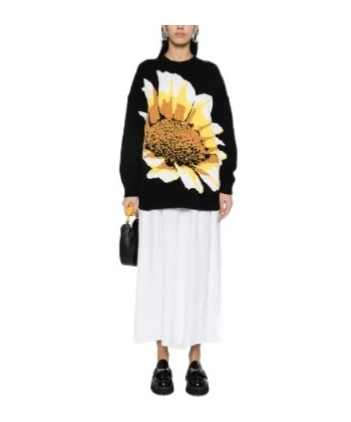MSGM Floral-intarsia-knit Jumper