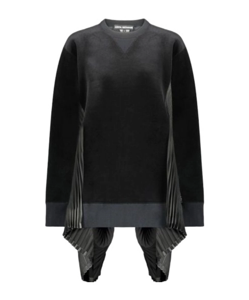 Junya Watanabe Asymmetric Velvet Crewneck Sweatshirt