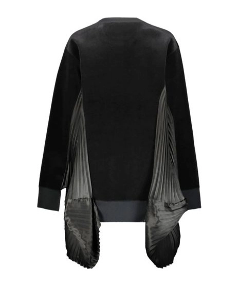 Junya Watanabe Asymmetric Velvet Crewneck Sweatshirt