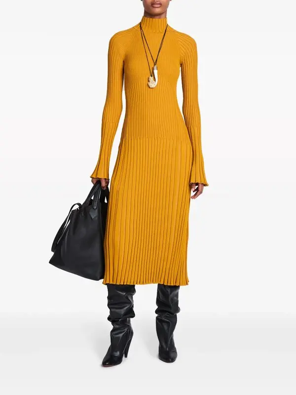 Proenza Schouler Ribbed Turtleneck Midi Dress
