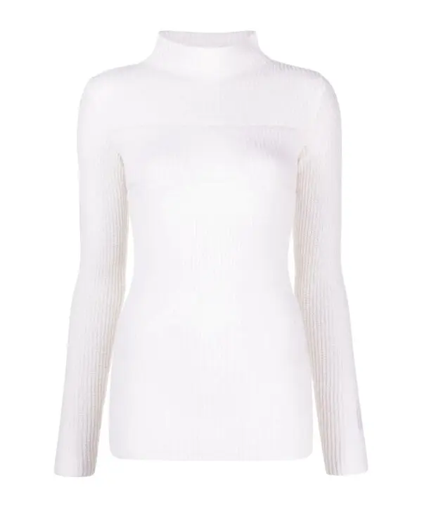 MSGM Striped Mock-neck Jumper
