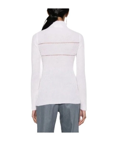 MSGM Striped Mock-neck Jumper