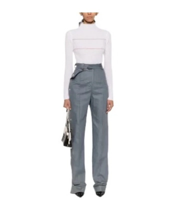 MSGM Striped Mock-neck Jumper