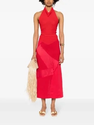 Cult Gaia Patchwork Midi Skirt