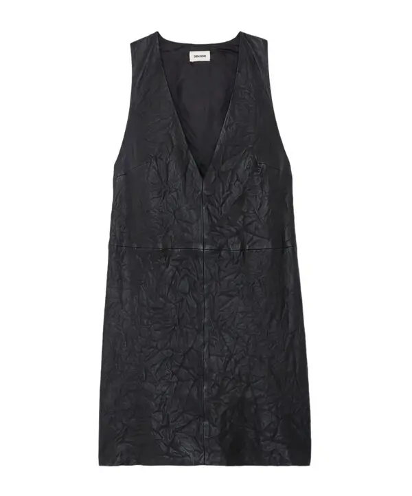 Zadig&Voltaire V-neck Leather Minidress