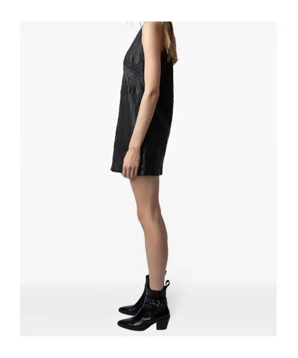 Zadig&Voltaire V-neck Leather Minidress