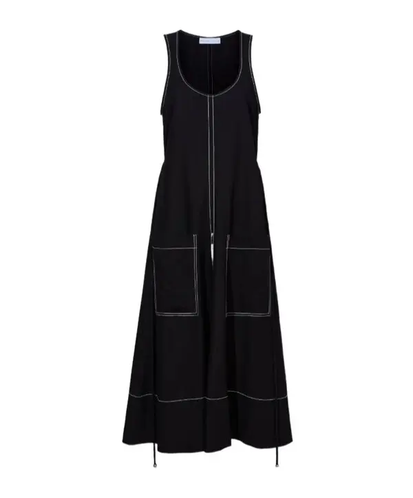 Proenza Schouler Lucy A-line Midi Dress - Black