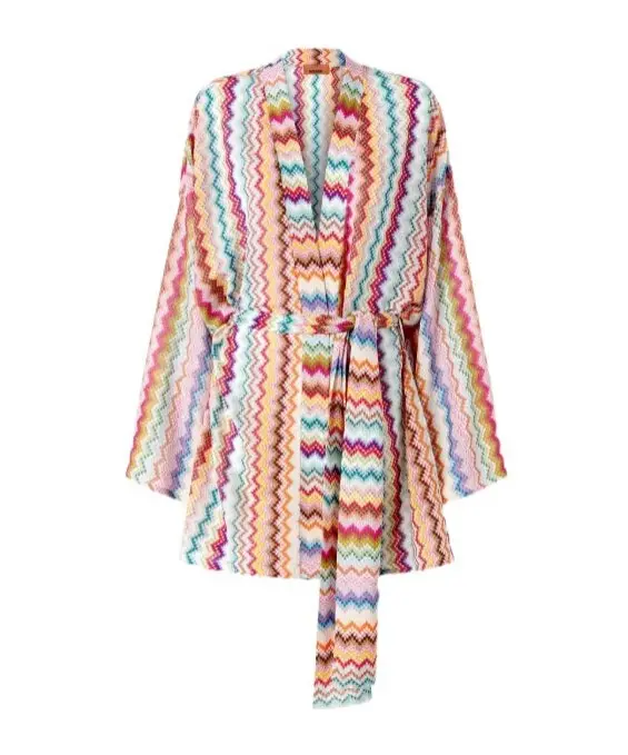 Missoni Zigzag Belted Beach Kimono - Pink
