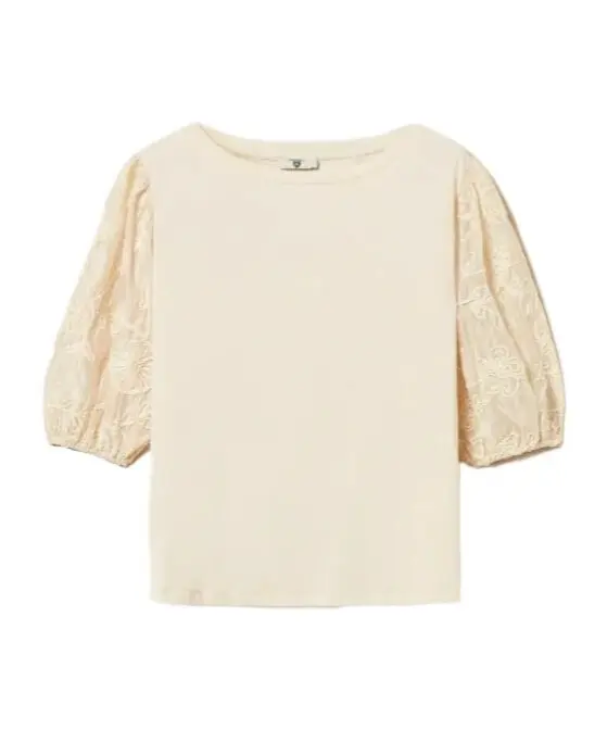 TWINSET Embroidered-sleeve Blouse
