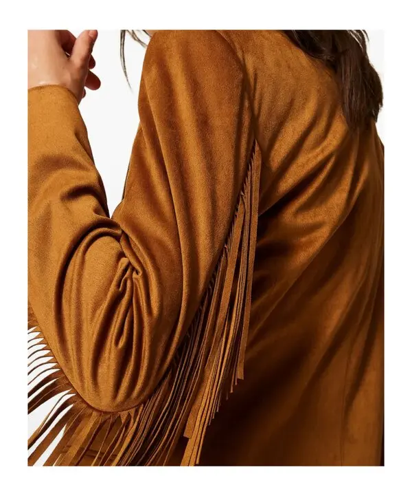 TWINSET Fringed Faux-suede Blazer