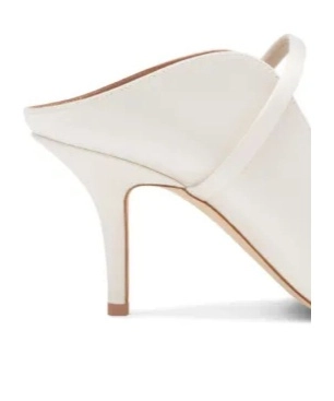 MALONE SOULIERS 70mm Maureen Mules - White