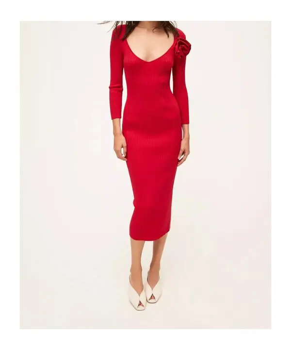 TWINSET Floral-appliqué Knitted Dress