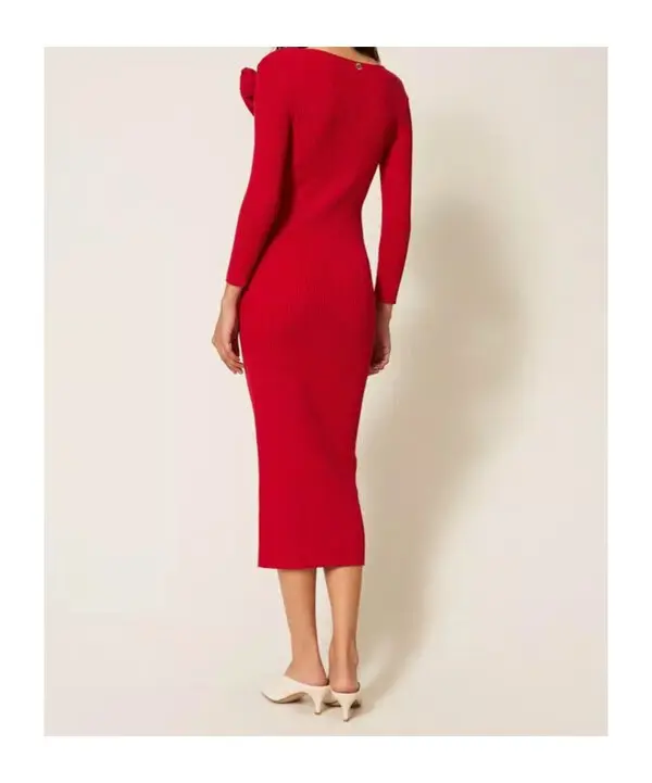TWINSET Floral-appliqué Knitted Dress