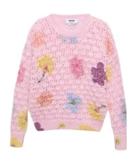 MSGM Floral-embellishment Sweater