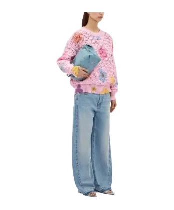 MSGM Floral-embellishment Sweater