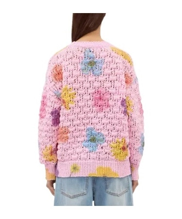 MSGM Floral-embellishment Sweater