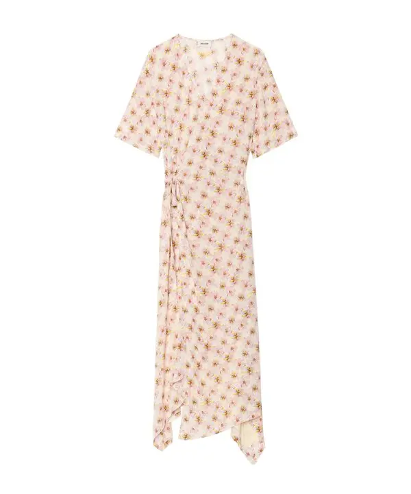 Zadig&Voltaire Asymmetric Floral Midi Dress