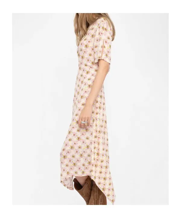 Zadig&Voltaire Asymmetric Floral Midi Dress