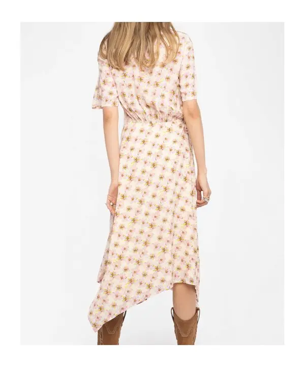 Zadig&Voltaire Asymmetric Floral Midi Dress