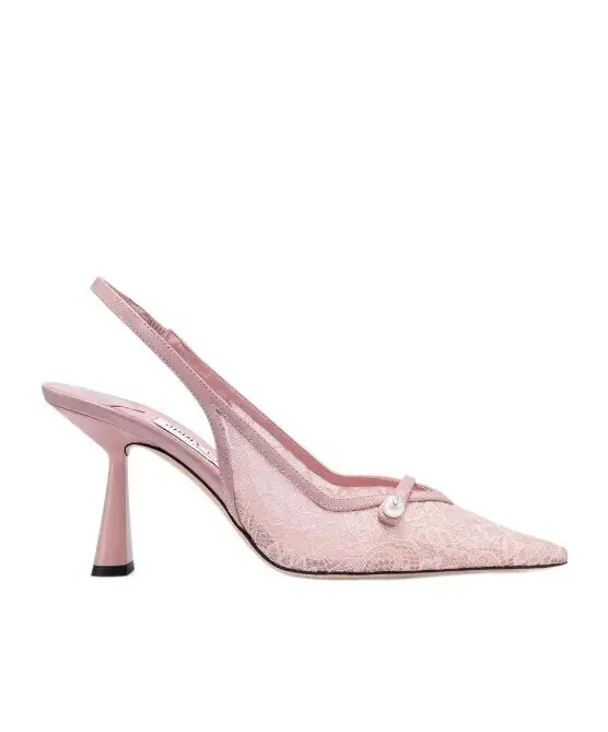 JIMMY CHOO Amita Lace Slingback Pumps