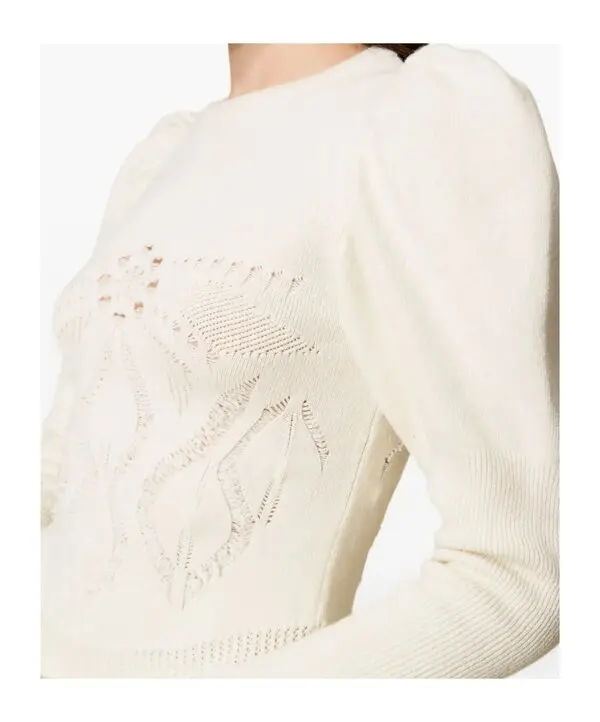 TWINSET Open-knit Puff-sleeve Jumper