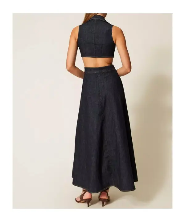 TWINSET Cut-out Denim Dress
