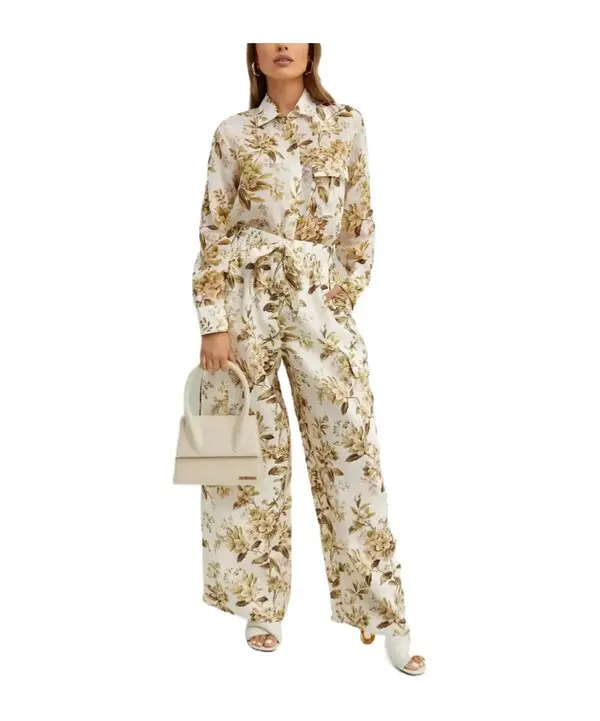 Zimmermann Floral Print Button Up Shirt - Nude