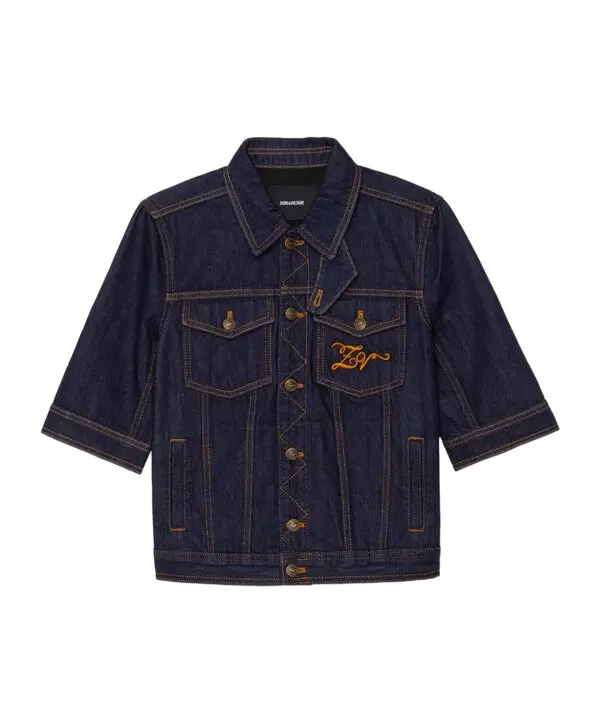 Zadig&Voltaire Kyo Short-sleeve Buttoned Jacket - Black