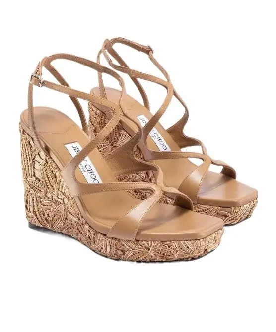 JIMMY CHOO Ayla Wedge Sandals
