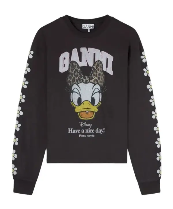 GANNI Daisy Duck Long Sleeve T-shirt