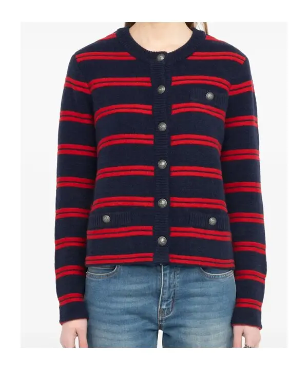 Zadig&Voltaire Striped Pocket Cardigan - Black