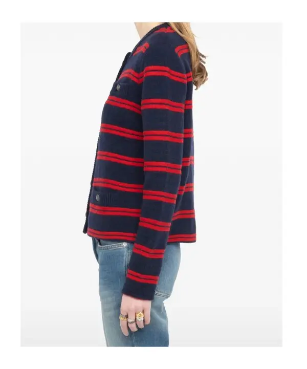 Zadig&Voltaire Striped Pocket Cardigan - Black