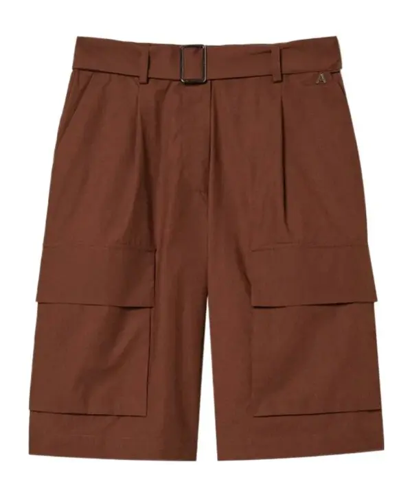 TWINSET Belted Cargo Bermuda Shorts