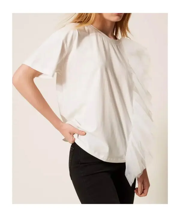 TWINSET Ruffled Tulle T-shirt