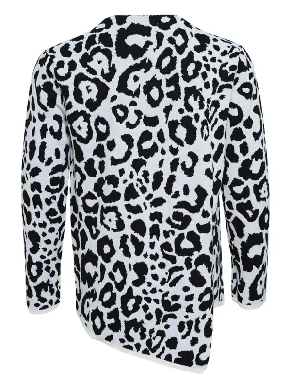 Comme Des Garçons Leopard-pattern Knit Sweater