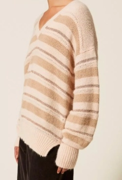 TWINSET Striped V-neck Pullover