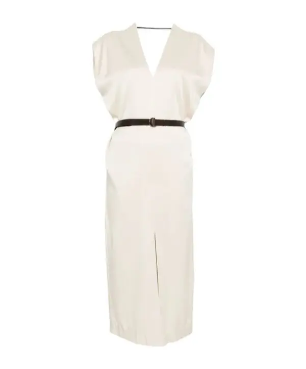 Brunello Cucinelli V-neck Midi Dress