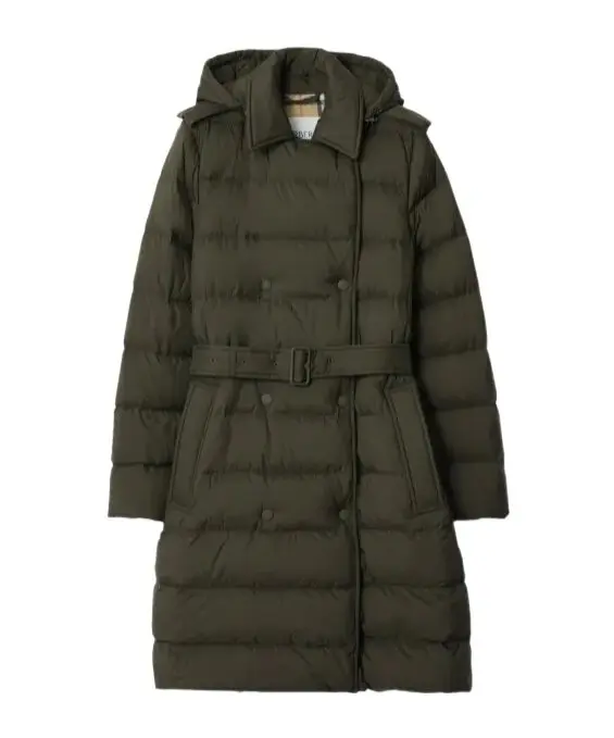 Burberry Hooded Double-breasted Puffer Coat