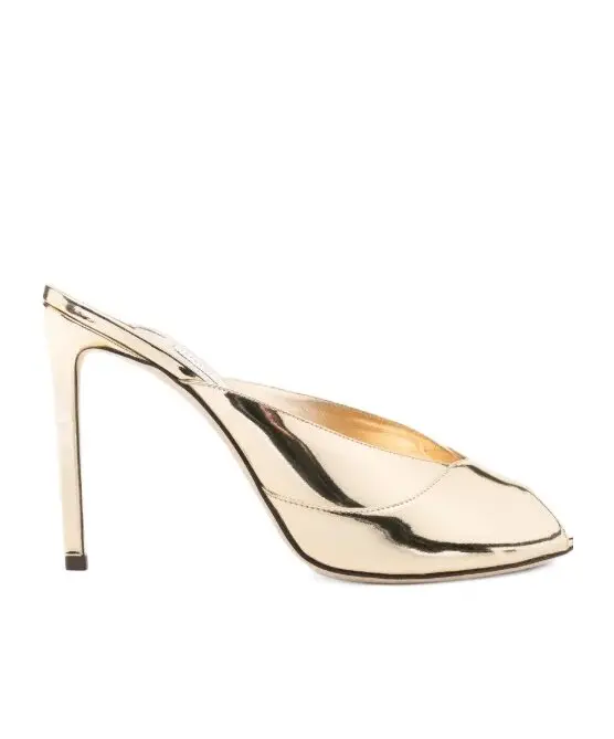 JIMMY CHOO Brigitte Peep-toe Mules