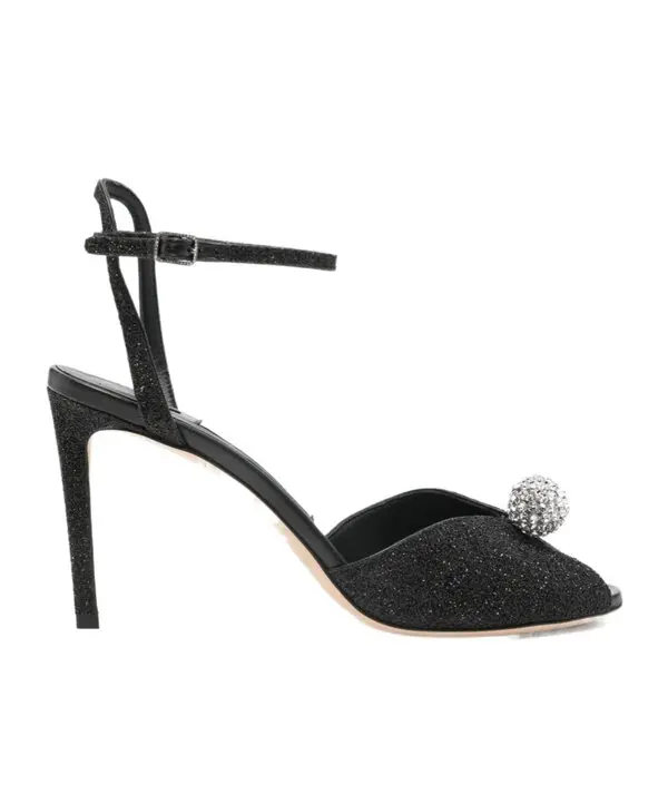 JIMMY CHOO Sacora Glitter Heeled Sandals