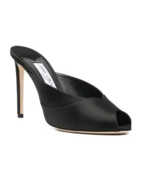 JIMMY CHOO Brigitte Peep-toe Mules