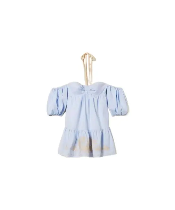 TWINSET Pinstripe Off-shoulder Dress