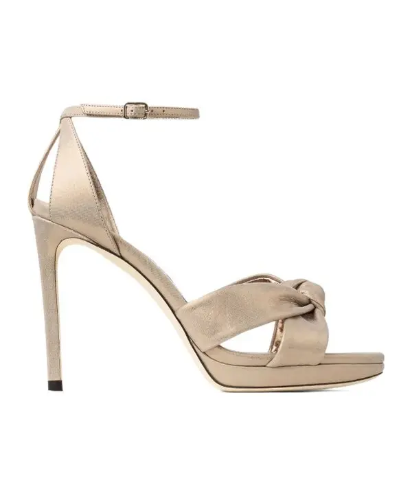 JIMMY CHOO Rosie Knotted Ankle-strap Sandals