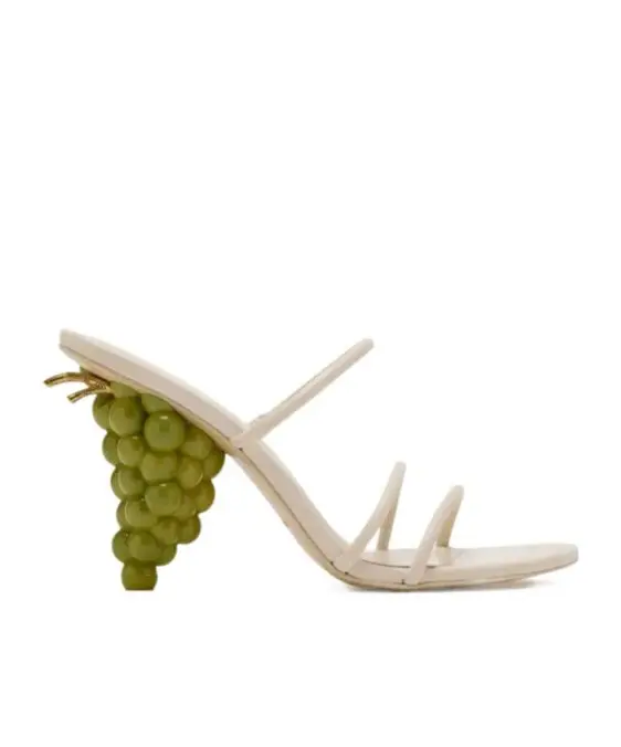 Cult Gaia Grape Heel Strap Sandals - Nude