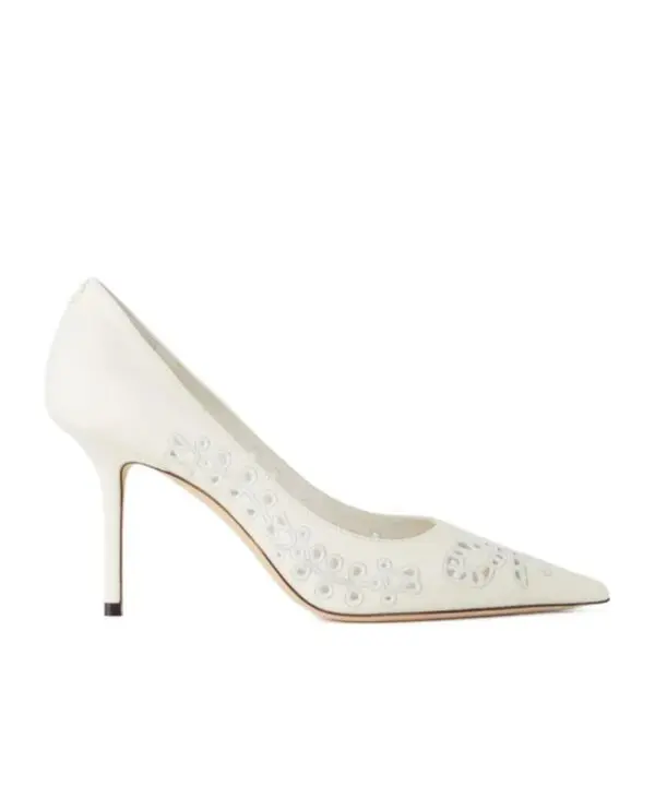 JIMMY CHOO Love Embroidered Stiletto Pumps