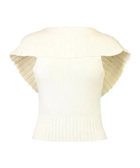 Cult Gaia Chen Ribbed Knit Sleeveless Top