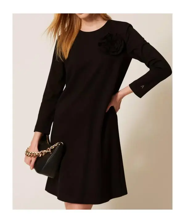 TWINSET Floral-brooch Mini Dress